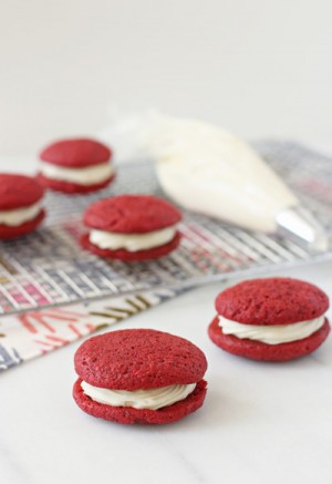Red Velvet Sandwich Cookies - Cook Nourish Bliss