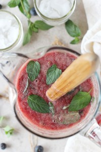 Blueberry Mint Sparkling Lemonade - Cook Nourish Bliss