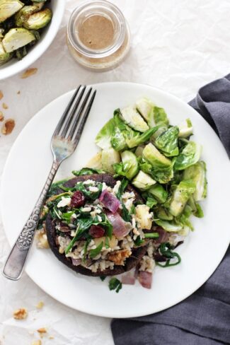 Wild Rice Stuffed Portobello Mushrooms Cook Nourish Bliss